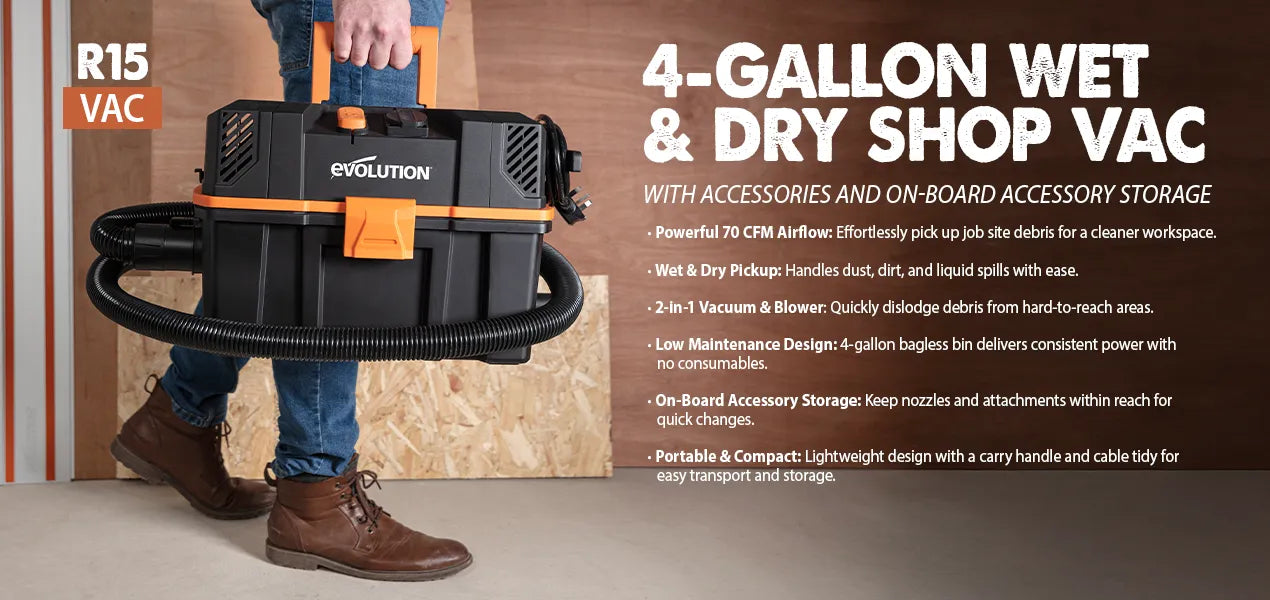Evolution 4-Gallon Wet & Dry Shop Vac With Accessories — Evolution ...